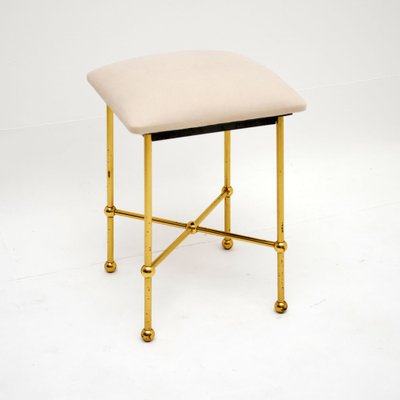 French Bamboo Vanity Stool