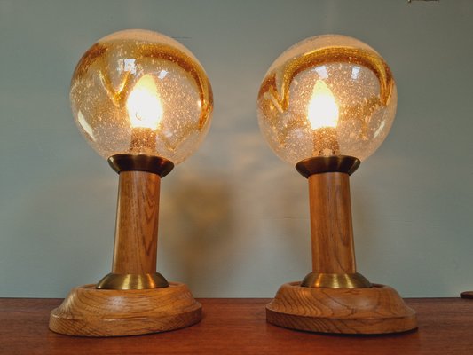 Two Globe Table Lamps