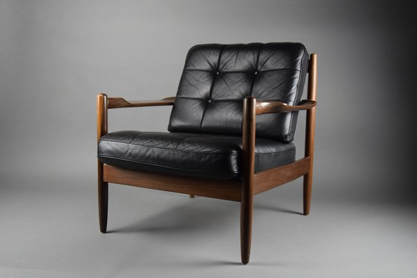 Mid century leather chair store