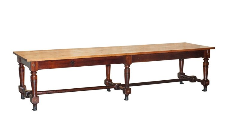 Victorian Ships Refectory Dining Table with Bronze Feet for sale at Pamono