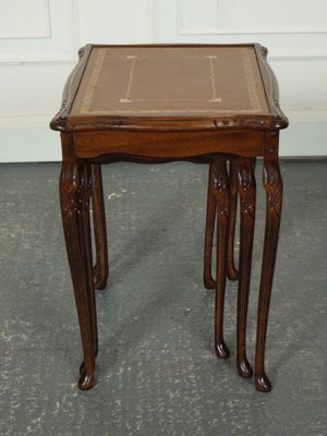 Faux leather nest of tables store