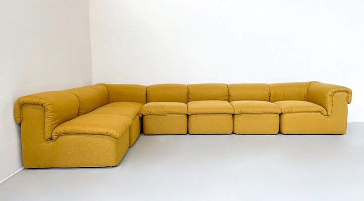 Mid Century Modern Yellow Modular Sofa 1960s Set of 7 for sale at Pamono