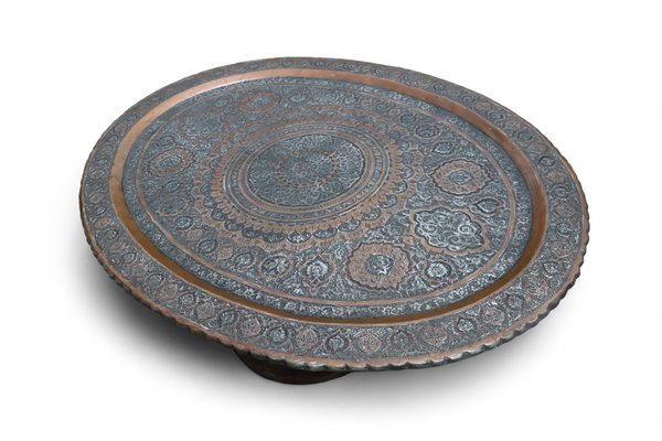 Copper ottoman tray store
