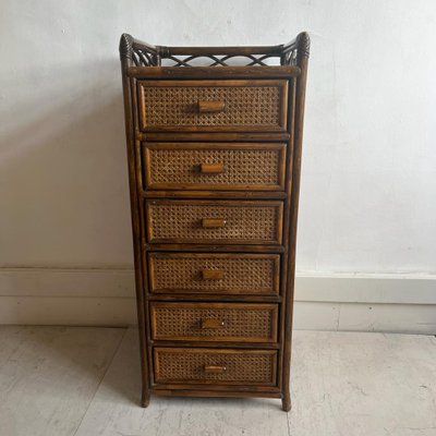 Wicker tallboy store