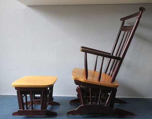 Wooden glider rocking chair store