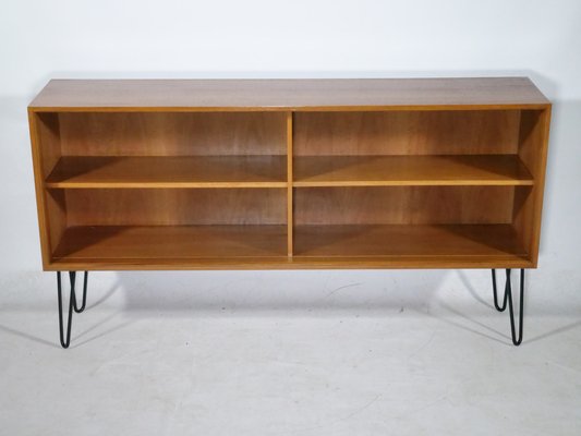 Plato Shelf Sideboard in Walnut with Hairpin Legs by Lothar Wegner 1960s