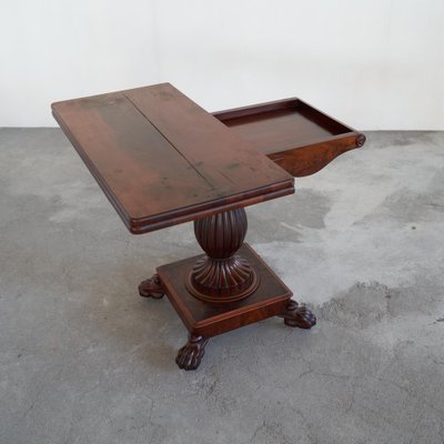 Antique Folding Pedestal Card Table 19th Century