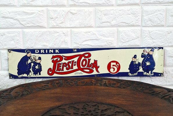 Light Up Sign Pepsi-Cola Advertising Sign In Enamelled Metal, 1970s ...