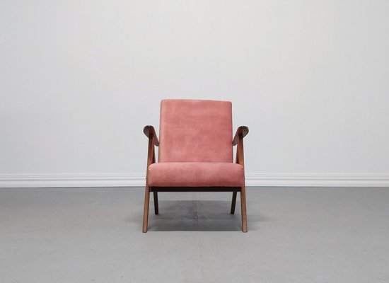 Coral velvet armchair store