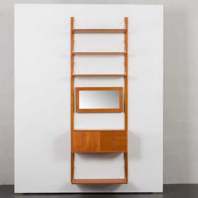 Mid Century Teak Entry Wall Unit or Vanity in the style of Cadovius Denmark 1960s