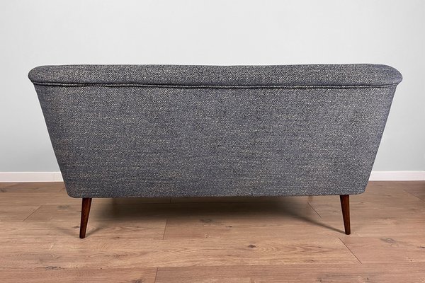 Blaues Mid Century Cocktail Sofa 1960er