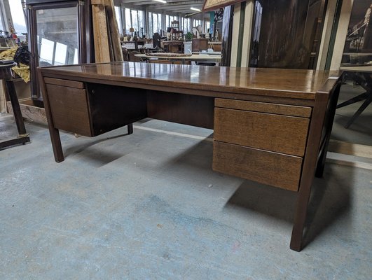 Large Scandinavian Desk in Solid Walnut