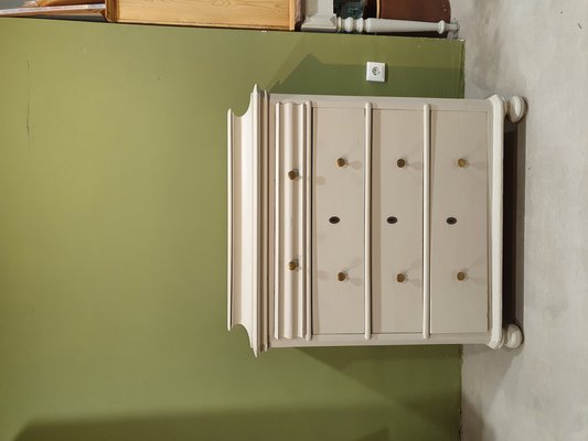 Ivory Vintage Dresser Elegant Cream Colored Tall Chest Of Drawers