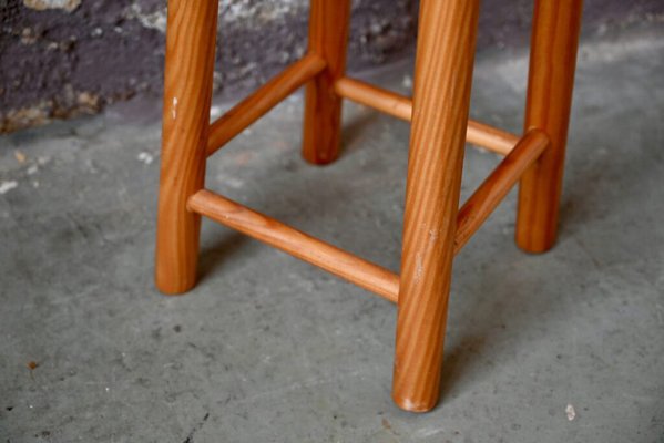 Chalet Style Pine Bar Stools 1970s Set of 2