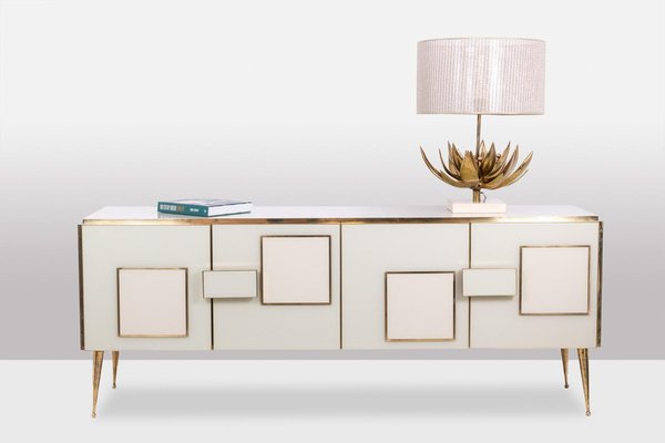 White geometric sideboard store