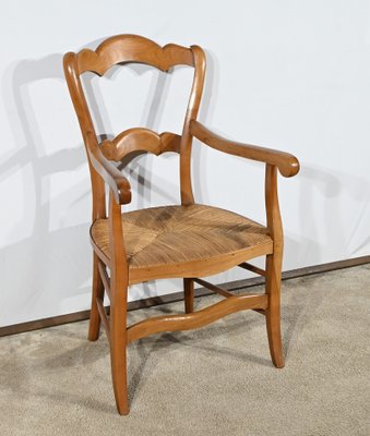 Louis Philippe Style Grandmother s Armchair in Cherry Late 19th Century