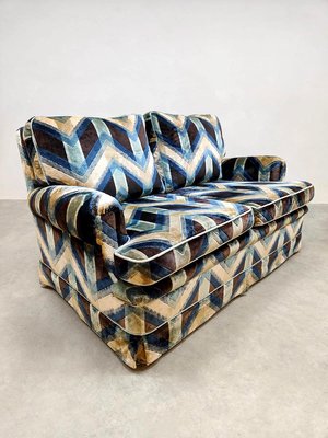 Vintage Velvet Lounge Sofa 1970s