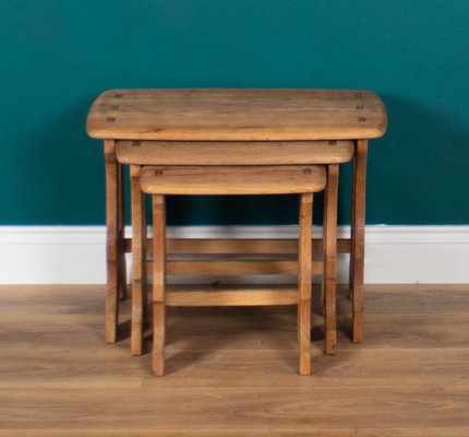 Elm Nesting Tables by Lucian Ercolani for Ercol Set of 3 for sale at Pamono