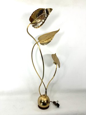 Italian Brass 3 Arm Floor Lamp by Tommaso Barbi 1970s