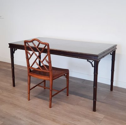 Faux Bamboo Dining Table Brass Faux Bamboo Dining Table Glass