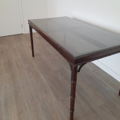 Faux Bamboo Dining Table Brass Faux Bamboo Dining Table Glass