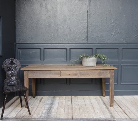 19th Century Rustic Rectangular Oak Table