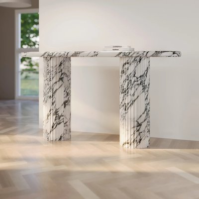 White marble console store