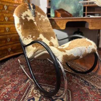 Cowhide Rocking Chair