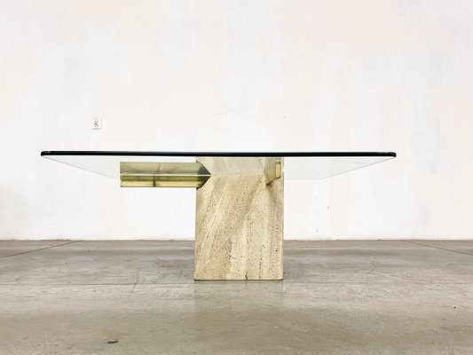 Italian Travertine Coffee Table from Artedi 1970s for sale at Pamono