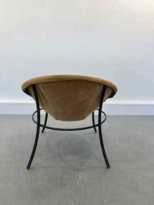 Leather saucer chair store