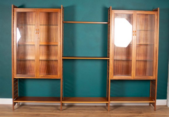 Mid Century Three Bay Ladder Shelving System in Teak 1960s