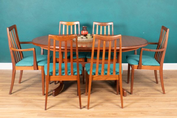 Mid Century Dining Table and Chairs by Victor Wilkins for G Plan 1960s Set of 7