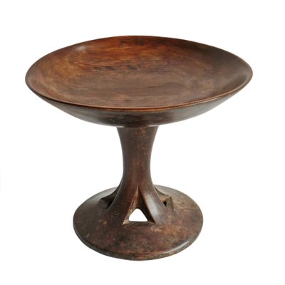 Vintage Wood Pedestal Bowl