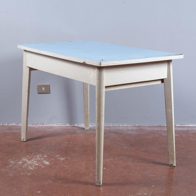 Vintage enamel kitchen table store