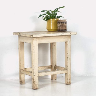 Antique White Pine Side Table 1920s for sale at Pamono