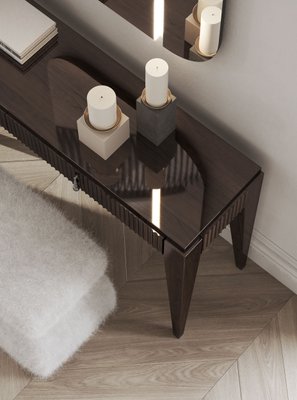 Italian Ebony High Gloss Console Table from Kabinet