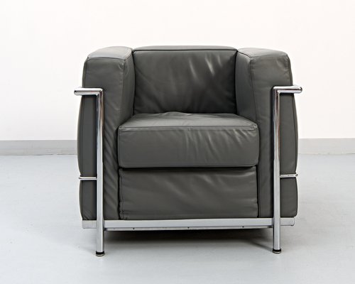 LC2 Club Chair by Le Corbusier Charlotte Perriand for Alivar 1980s