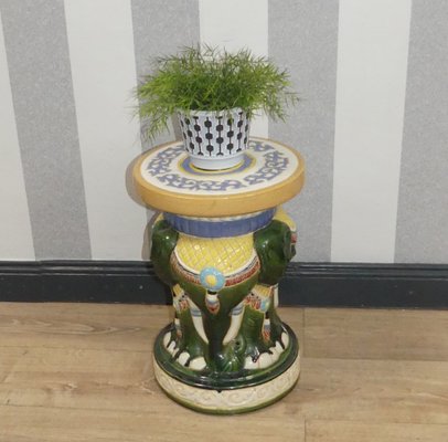 Vintage Elefanten Beistelltisch aus Keramik bei Pamono kaufen