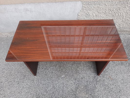 Vintage Desk in Dark Wood 1960s for sale at Pamono
