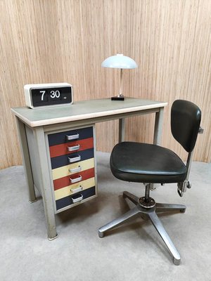 Vintage Industrial Writing Desk by Andre Cordemeyer for Gispen 1950s
