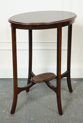 Antique Oval Hardwood Side Table for sale at Pamono