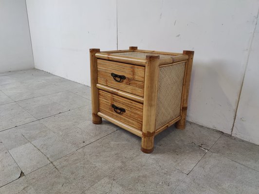 Bamboo Bedside Cabinet 1970s for sale at Pamono