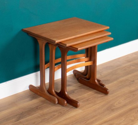 Mid Century Nest of 3 Coffee Tables in Teak from G Plan 1960s for sale at Pamono