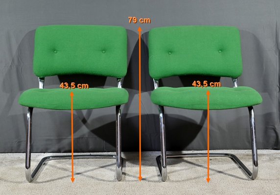 Dining Chairs attributed to Steelcase Strafor 1970s Set of 2 for sale at Pamono