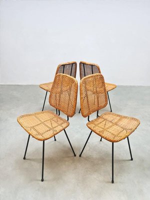 Vintage rattan dining chair store