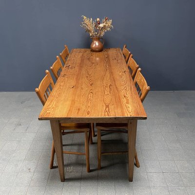 French Pitch Pine Farmhouse Kitchen Table
