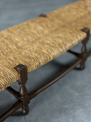 Straw seat bench store