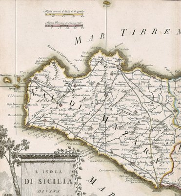 Galletas Genovesas De Erice Sicilia Mapa Mappa Sicilia G.De Lisle