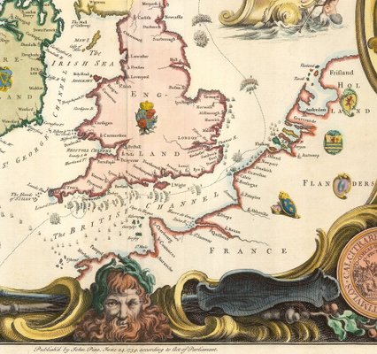 Spanish Armada Map Spanish Armada #1 By Science Photo Library