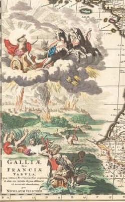 17th Century Map Of England And France